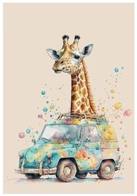 Plakát Žirafa na cestách