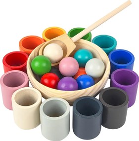 2Kids Toys Duhové kuličky a kalíšky 12 barev