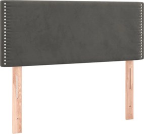Box spring postel s matrací tmavě šedá 100x200 cm samet 3141228