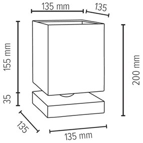 Spot-Light 7284174 - Stolní lampa INGER 1xE27/25W/230V