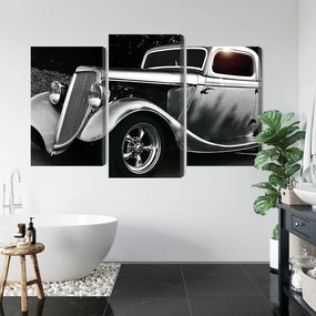 Vícedílný obraz Hot Rod Auto Ve Vintage Stylu Nedostatek Nedostatek Plátno Canvas 60x40