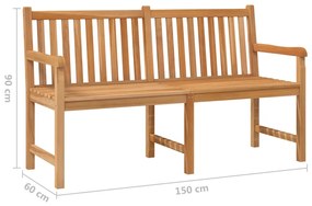 Zahradní lavice 150 cm masivní teakové dřevo,  316623