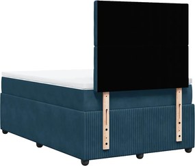 Box spring postel s matrací tmavě modrá 120 x 200 cm samet 3292326