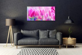 Obraz na skle Tulipány 140x70 cm