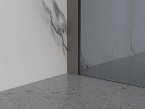 Erga Paris, sprchová zástěna Walk-In 140x200 cm, 8mm šedé sklo, grafitový profil, ERG-V02-PARIS-140x200-GR-GG