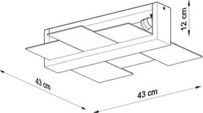 Stropní svítidlo SOLLUX Feniks 2 E27 2x60W bez zdroje SL.0076 přírodní dřevo