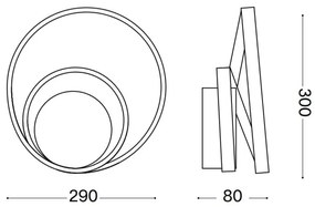 Ideal Lux - LED Nástěnné svítidlo OZ LED/26W/230V CRI 90 bílá