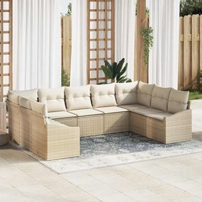 Set pohovek 9 ks Béžová polyratan 3346881