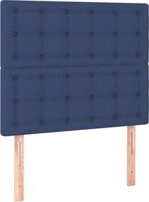 Box spring postel s matrací modrá 80x200 cm textil 3137435