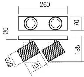 Redo 01-3403 - Bodové svítidlo DELPHI 2xGU10/7W/230V černá