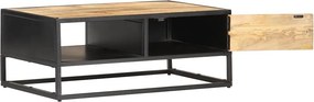 Konferenční stolek vyřezávaná dvířka 90x55x36cm hrubý mangovník 320946