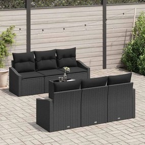 Set pohovek 7 ks Černá polyratan 3355282