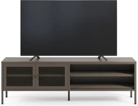 Šedý kovový TV stolek 160x50x35 cm Fayna – Marckeric