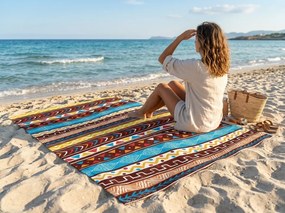 Rychleschnoucí XXL plážová osuška AZTECA barevná 150 x 210 cm, 100% mikrovlákno