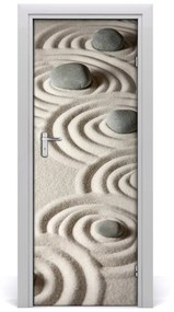 Fototapeta na dveře kamení na písku 85x205 cm