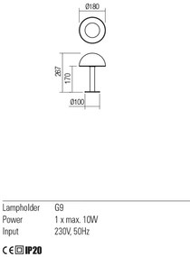 Redo Stolní lampa Lumien, v.26,7cm