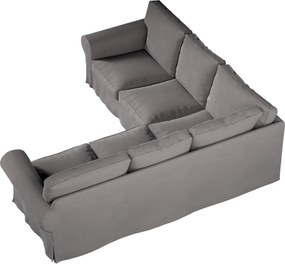Potah na pohovku IKEA  Ektorp rohová barva šedá látka lesklé, sametová