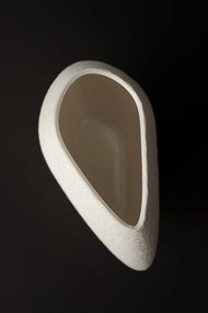 VÁZA VELA - Netradiční, kapkový tvar, bílá