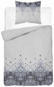 Detexpol Bavlněné povlečení 140x200 Bílé s ornamentem - orientální paisley vzor, 100% bavlna - 5338 B - Soft Meadow