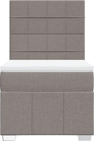 Box spring postel s matrací taupe 100 x 200 cm textil 3293883