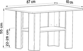 Konferenční stolek T001 dub sonoma