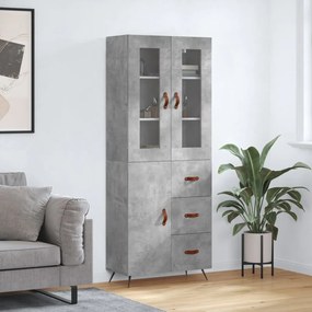 vidaXL Skříň highboard 69,5 x 34 x 180 cm kompozitní dřevo [3198442] Barva: Betonová šedá