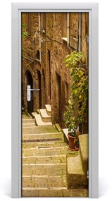 Fototapeta samolepící na dveře italské uličky 95x205 cm