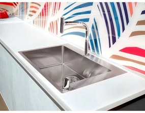 Hansgrohe Metris Select M71 Dvouotvorová dřezová baterie s vytahovací sprškou, chrom 73804000