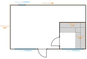 Dřevěný zahradní domek MODERN VÝHLED - se saunou