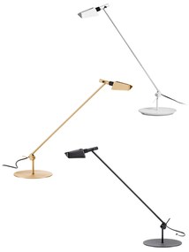 LED stolní lampa Tema, nastavitelná, zlatá