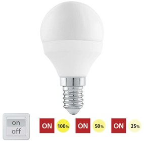 LED žárovka E14 stmívatelná stiskem vypínače LED 6W 470LM E14 P45 stmívatelná - 11583 - Eglo