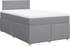Box spring postel s matrací světle šedá 120 x 200 cm textil 3286640
