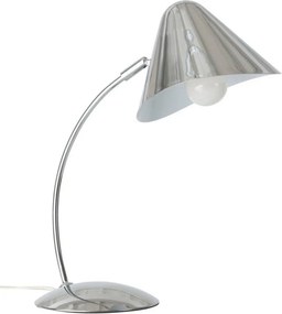 Ocelová stolní lampa s ohybatelnou konstrukcí v leskle stříbrné barvě (výška 40 cm) Nathan – Ellos Home