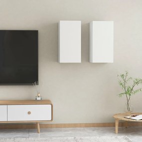 vidaXL TV stolky 2 ks bílé 30,5 x 30 x 60 cm dřevotříska