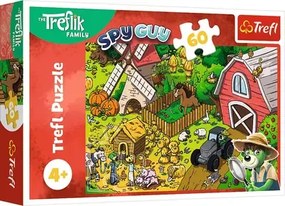 TREFL Puzzle Treflíci na farmě / 60 dílků / 33 × 22 cm / věk 4+