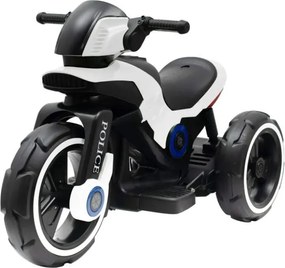Dětská elektrická motorka Baby Mix POLICE bílá
