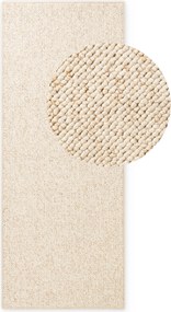 BT Carpet, Koberec běhoun Wolly 102843, 80x300, bílá, ložnice