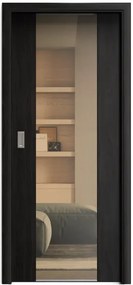 SAPELI HARMONIE KOMFORT M40 - CPL LAMINÁT - POSUVNÉ DVEŘE VČ. ZÁRUBNĚ - Ořech královský Průchozí šířka (cm): 90, Průchozí výška (cm): 197, Typ skla: Planibel bronz