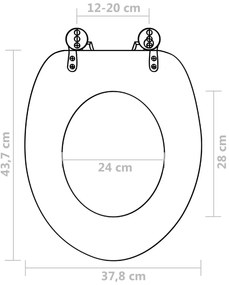 vidaXL vivdaXL WC sedátka s funkcí pomalého sklápění 2 ks MDF plážový motiv