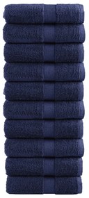 Prémiové ručníky pro hosty SOLUND 10 ks tmavě modré 30x50 cm 600 g/m² 137256