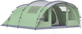 Tunelový stan Rodinný stan pro 4 osoby se 2 kabinami na spaní Markýza 4 okna Podlážka Výška stání 3000 mm vodního sloupce