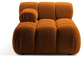 Oranžový modul pohovky z textilie bouclé (levý roh) Bellis – Micadoni Home