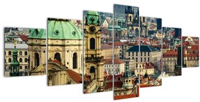 Obraz - Panorama Prahy (210x100 cm)