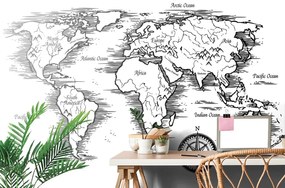 Tapeta mapa světa v nádherném provedení - 225x150 cm