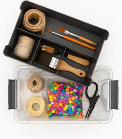 Orion Organizér, úložný box 2v1, multifunkční, šedý STORMAX - 9l, 35 x 23 x 17 cm