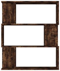 Knihovna/dělicí stěna kouřový dub 80x24x96 cm kompozitní dřevo - Default Title