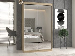 TPS Šatní skříň se zrcadly IGA 120 cm - Dub sonoma