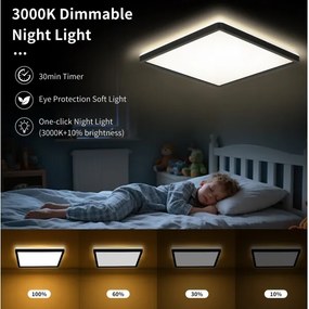 Brilagi - LED Stmívatelné svítidlo ULTRA SLIM LED/18W/230V 30x30 cm černá + DO