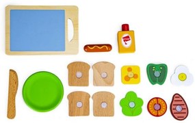Eco Toys Dřevěná sada - Snídaně