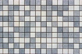 ALFIstyle Kamenná mozaika z mramoru, Square white and grey